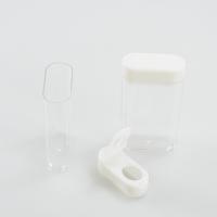 China 15cc Flat Flip Top Cap Pill Bottle for PS Transparent Candy Container in Any Color for sale
