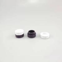 China 50g Round Plastic Cream Jar 50ml Double Wall Thick Black PP Plastic Jar for Cosmetics for sale