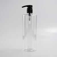 China OEM/ODM 1000ml PETG Flat Shoulder Round Shampoo Body Wash Bottle with Press Pump for sale