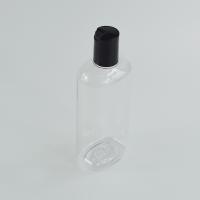 China 300ml PETG Plastic Flat Round Shampoo Body Wash Bottle for Cosmetic Packaging Needs for sale
