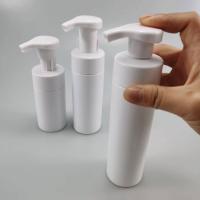 China Industrial Cosmetic 100ml 120ml 150ml 200ml Round PET Foam Soap Bottle with Claim Pump for sale