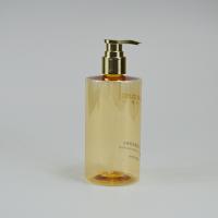 China PP Material Plastic Bottle Pump Lotion Dispenser with UV Coating and Matt Gold Collar for sale