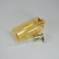 China PP Material Plastic Bottle Pump Lotion Dispenser with UV Coating and Matt Gold Collar for sale