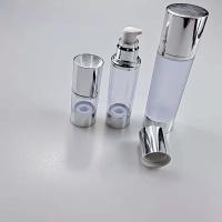 China 30ml Lotion Press Bottle of Cosmetic Vacuum Bottle with PMMA Cap for sale