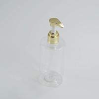 China 350ml Round Flat Shoulder Lotion Pump Bottle for Plastic Shampoo Shower Gel Packaging for sale