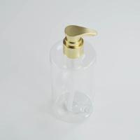 China 350ml Round Flat Shoulder Lotion Pump Bottle for Plastic Shampoo Shower Gel Packaging for sale