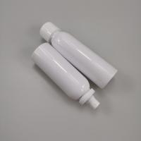 China PET Collar 100ml 120ml 150ml 180ml 200ml White Sunscreen Spray Bottle for Toner for sale