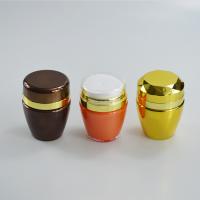 China Acrylic Cap 30g Acrylic Cream Vacuum Bottle Press Style Airless Pump Jars for Face Cream for sale
