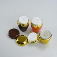 China Acrylic Cap 30g Acrylic Cream Vacuum Bottle Press Style Airless Pump Jars for Face Cream for sale