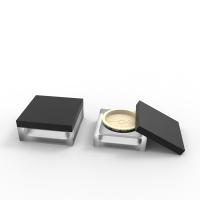China 5g 15g 30g 50g Square Plastic Loose Powder Containers Empty Cosmetic Acrylic Clear Jar for sale