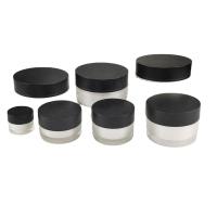 China 110g Plastic Cap Round Acrylic Black and White Cream Jar with Black Lid for Skin Care for sale