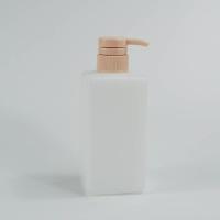China 500ml 16oz Plastic HDPE Square Shape Bottle with Pump for Shampoo Shower Gel Packaging for sale