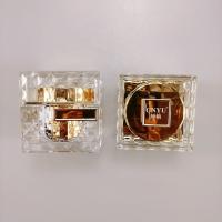 China 30g 50g Acrylic Gold Cream Jar for Skincare Cream Plastic Jar Eco-friendly and Design for sale