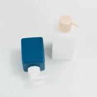 China 500ml 16oz Plastic HDPE Square Shape Bottle with Pump for Shampoo Shower Gel Packaging for sale