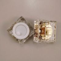 China 30g 50g Acrylic Gold Cream Jar for Skincare Cream Plastic Jar Eco-friendly and Design for sale