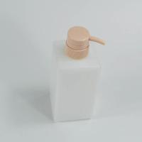 China 500ml 16oz Plastic HDPE Square Shape Bottle with Pump for Shampoo Shower Gel Packaging for sale