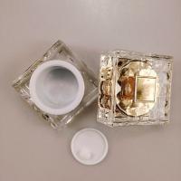 China 30g 50g Acrylic Gold Cream Jar for Skincare Cream Plastic Jar Eco-friendly and Design for sale