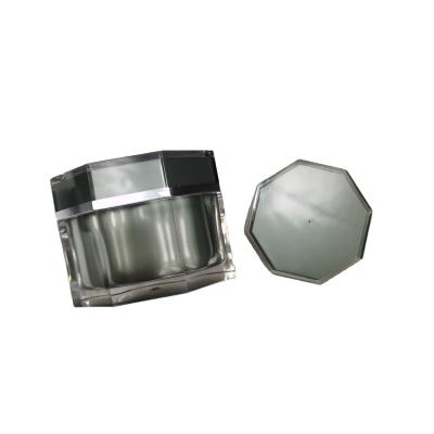 China 50g 120g 150g 200g Octagonal Shape Acrylic Cream Jar for End Cosmetic Packaging OEM/ODM for sale