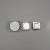China Skin Care Cream Plastic Cap 15g 30g 50g Square Acrylic Eye Cream Jar with Diamond Silver Lid for sale