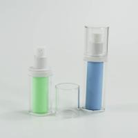 China Silk-screen Printing 15ml 30ml Round Acrylic Airless Bottle Perfect for Skin Care Cream for sale