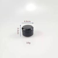 China Silk-screen Printing 5g 10ml 10g 15ml 30g 1oz Plastic PP Empty Black Nail UV Gel Jars for sale