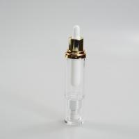 China Customized Liquid Foundation Double Tube Dropper Bottle with Acrylic Collar Material for sale