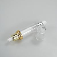China Customized Liquid Foundation Double Tube Dropper Bottle with Acrylic Collar Material for sale