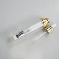 China Customized Liquid Foundation Double Tube Dropper Bottle with Acrylic Collar Material for sale