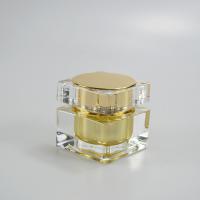 China OEM/ODM Yes 30g Square Container Acrylic Cream Jar Plastic Jar for Customized Bottle Color for sale
