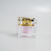 China 30g Square Container Pink Acrylic Cream Jar Plastic Jar for Luxury Skin Care Products for sale
