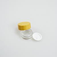 China 5g Frosted Clear Glass Jar with Bamboo Wood Lid Keep Your Cosmetic Face Cream Fresh for sale