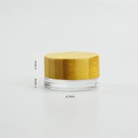 China 5g Frosted Clear Glass Jar with Bamboo Wood Lid Keep Your Cosmetic Face Cream Fresh for sale
