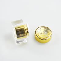 China Reusable Cosmetic Packaging Container 10g Gold Eye Cream Acrylic Plastic Jar Material for sale