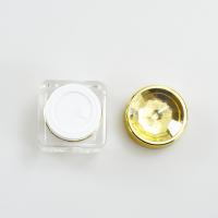 China Reusable Cosmetic Packaging Container 10g Gold Eye Cream Acrylic Plastic Jar Material for sale