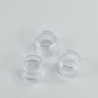 China Transparent Plastic Cosmetic Round Mini Clear Jar with 20ml Capacity and PS Collar for sale