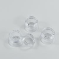 China Transparent Plastic Cosmetic Round Mini Clear Jar with 20ml Capacity and PS Collar for sale