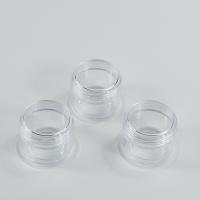 China Transparent Plastic Cosmetic Round Mini Clear Jar with 20ml Capacity and PS Collar for sale