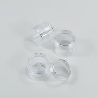 China Transparent Plastic Cosmetic Round Mini Clear Jar with 20ml Capacity and PS Collar for sale