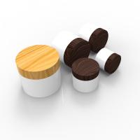 China Industrial Cosmetic 10g 20g 30g 50g 100g 150g 200g 250g PP Cream Jar with Bamboo Lids for sale