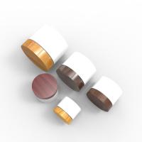 China Industrial Cosmetic 10g 20g 30g 50g 100g 150g 200g 250g PP Cream Jar with Bamboo Lids for sale