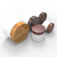 China Silk-screen Printed 10g 20g 30g 50g 100g 150g 200g 250g Double Wall PP Jar with Bamboo Cap for sale