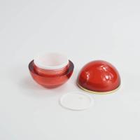 China Printing Silk-screen 50g Round Ball Shape Acrylic Cream Jar for Cosmetics Plastic Jar for sale