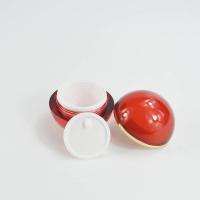 China Printing Silk-screen 50g Round Ball Shape Acrylic Cream Jar for Cosmetics Plastic Jar for sale