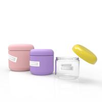 China PP Plastic Skin Care Jar Cosmetic Facial Cream Emulsion Jar Round Shape Cream Jar 60g for sale