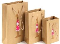 China customized Kraft Paper Bag string lifting Printed Kraft Bags for sale