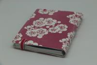 China White Flower Pink Purple PU Softcover YO Wire Notebook Printing Service for sale