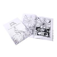 China White Black Softcover Book Printing Saddle Stitch Binding for sale