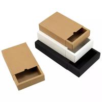 China Matte  glossy Kraft Paper Slide Drawer Box For Mobile Phone Case for sale