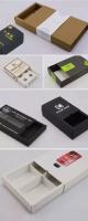 China Matte  glossy Kraft Paper Slide Drawer Box For Mobile Phone Case for sale