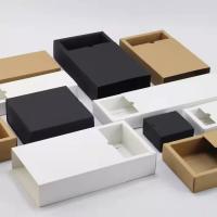 China Matte  glossy Kraft Paper Slide Drawer Box For Mobile Phone Case for sale